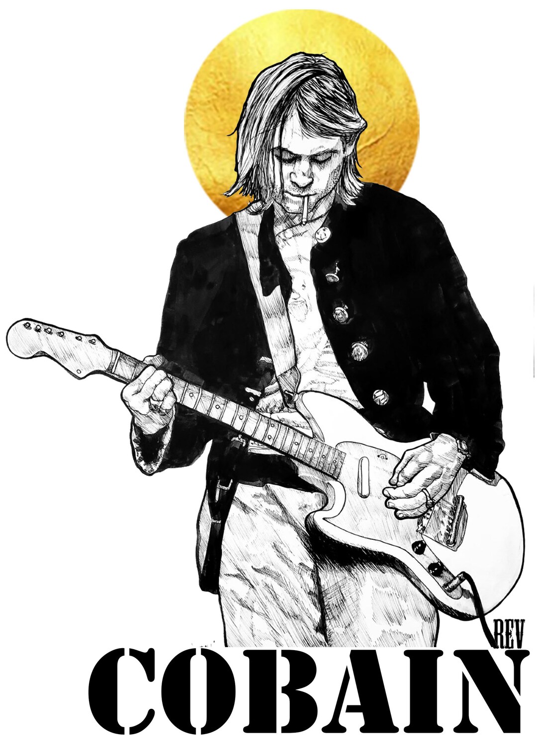 Kurt Cobain Sticker - Etsy