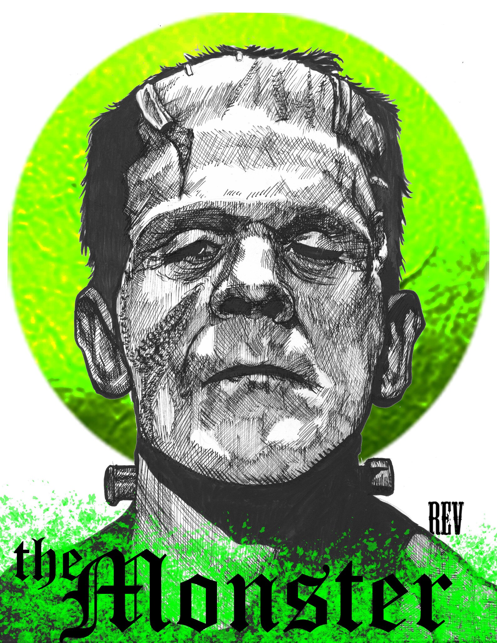 Frankenstein Sticker - Etsy