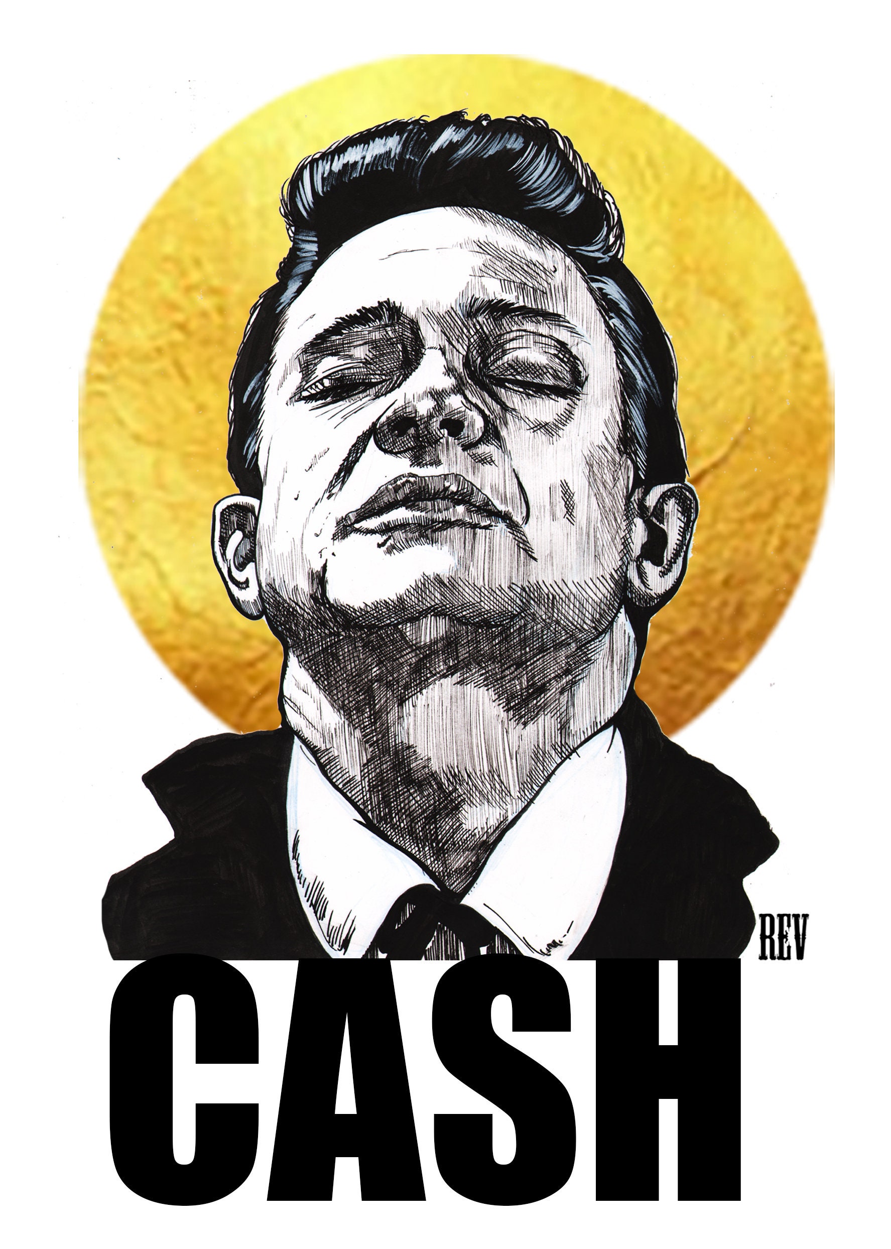 Johnny Cash Sticker II - Etsy