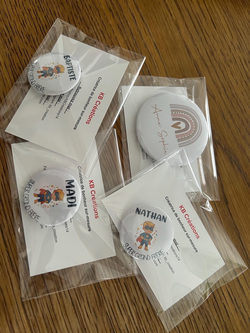 Personalized Super Big Brother Badge - Blonde or Brunette Hero - Gift ...