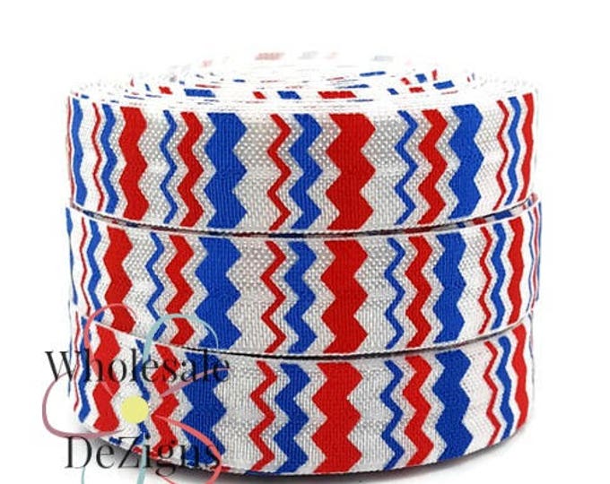5 Yards USA Red White and Blue Chevron FOE Fourth of July Flag Fold ...