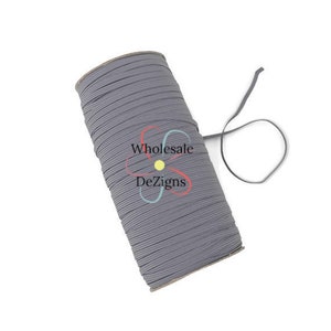 Dark Grey Elastic 1/8 Flat Skinny Elastic Foe DIY Face Mask Gray ...