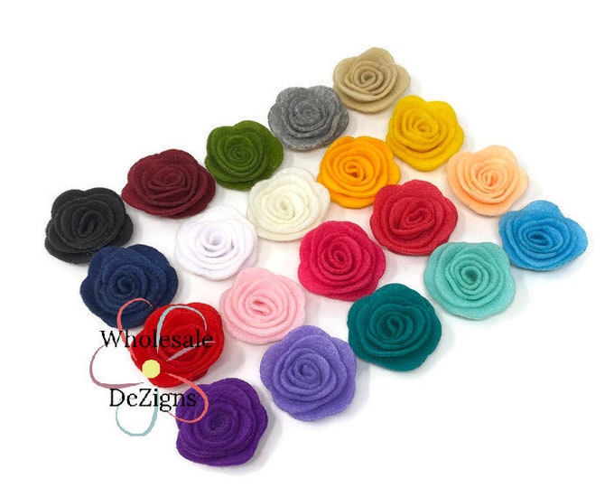 Soft Felt Flowers DIY Small Flower Rosette Approx 1.5 - Etsy
