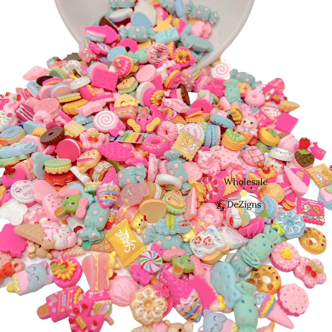 Grab Bag of Sweet Treats Resins Cabochons Ice Cream Lollipops Donuts ...