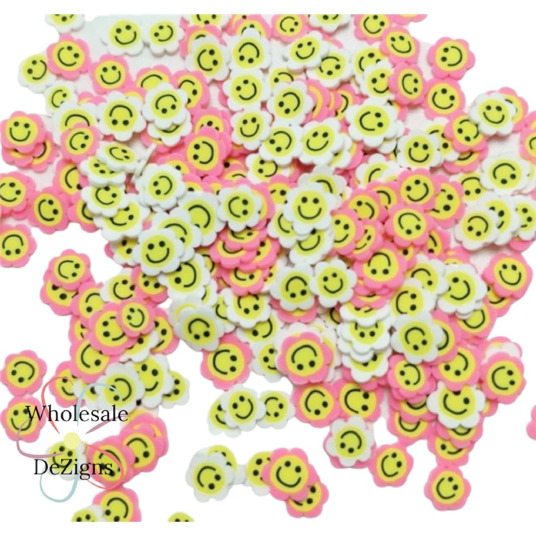 Clay Smiley Faces, Smile Face Sprinkles, 70's Party Supply, Happy Face ...