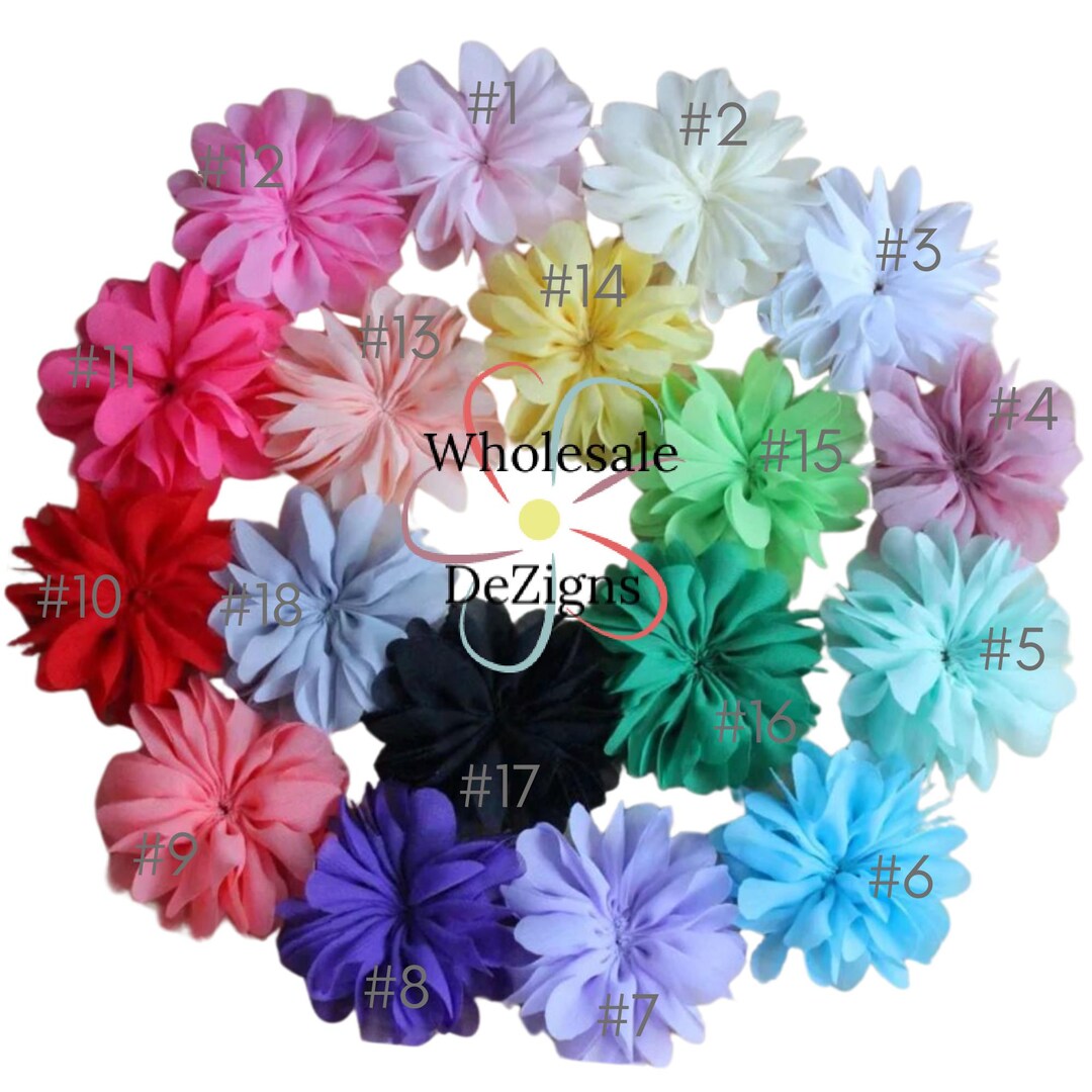 Ballerina Scalloped Flowers, 3" Twirl Flowers, Wedding Rosettes, Baby ...