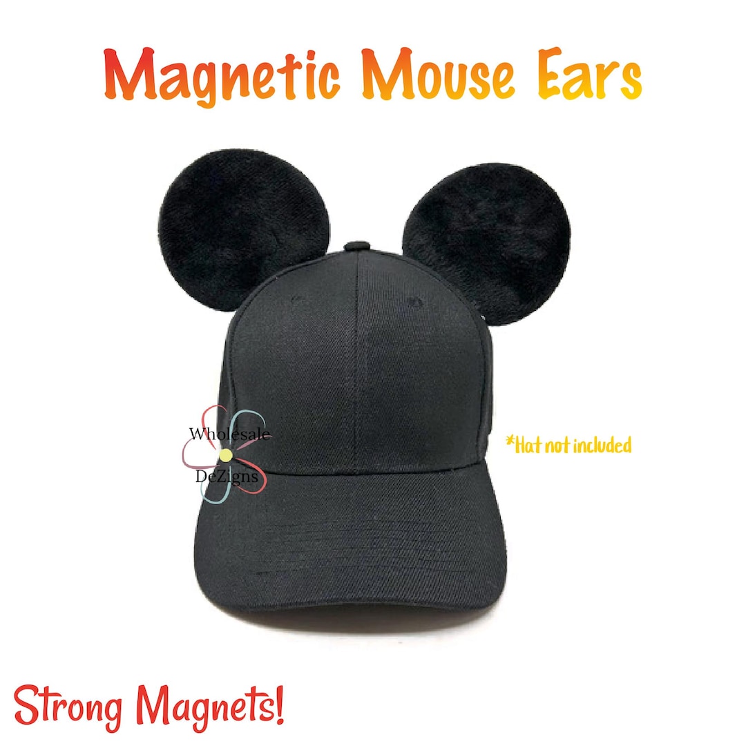 MAGNETIC Mickey Ears Custom Lightweight Velvet or Sparkly Hat Ears for ...