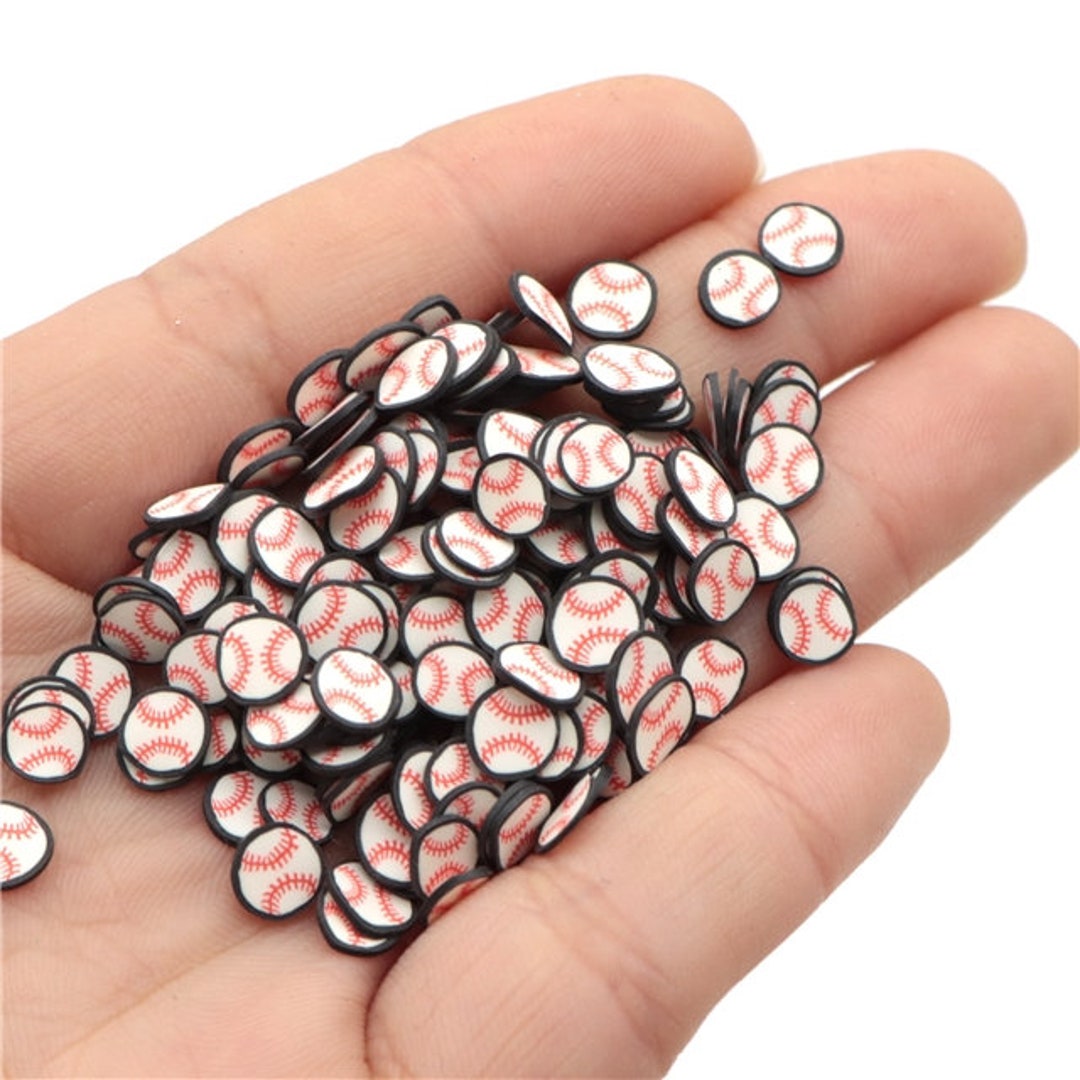 BASEBALL Clay Sprinkles | Red White Black Base Balls | Sports Ball ...