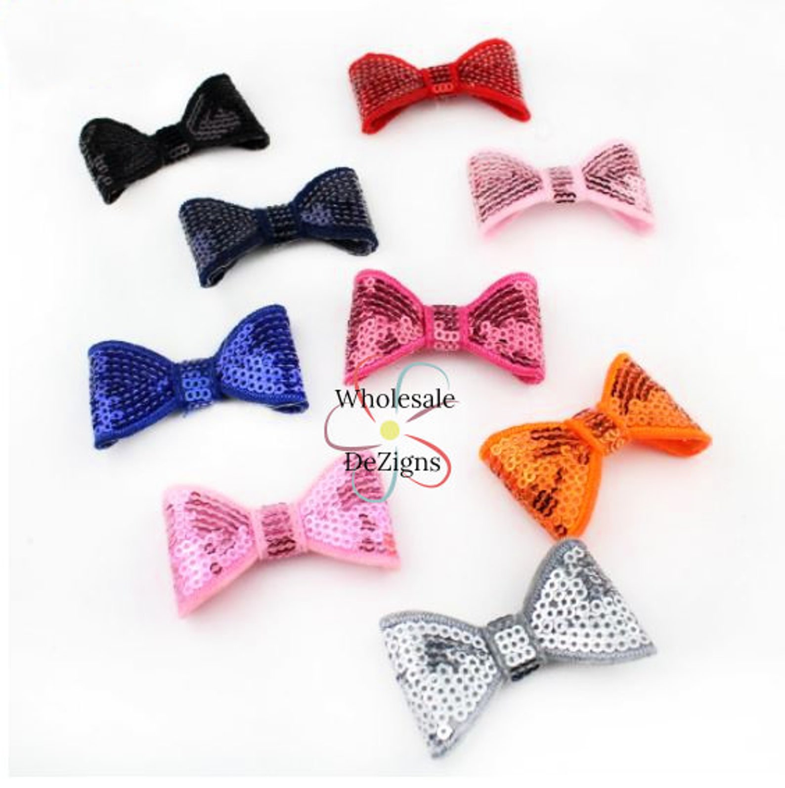 Sequin Bows Appliques Wholesale 2 Sequined Bows 2 Inch - Etsy