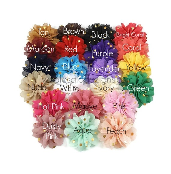 Gold Dots Twirl Flowers 3 Ballerina Flower Supply DIY - Etsy