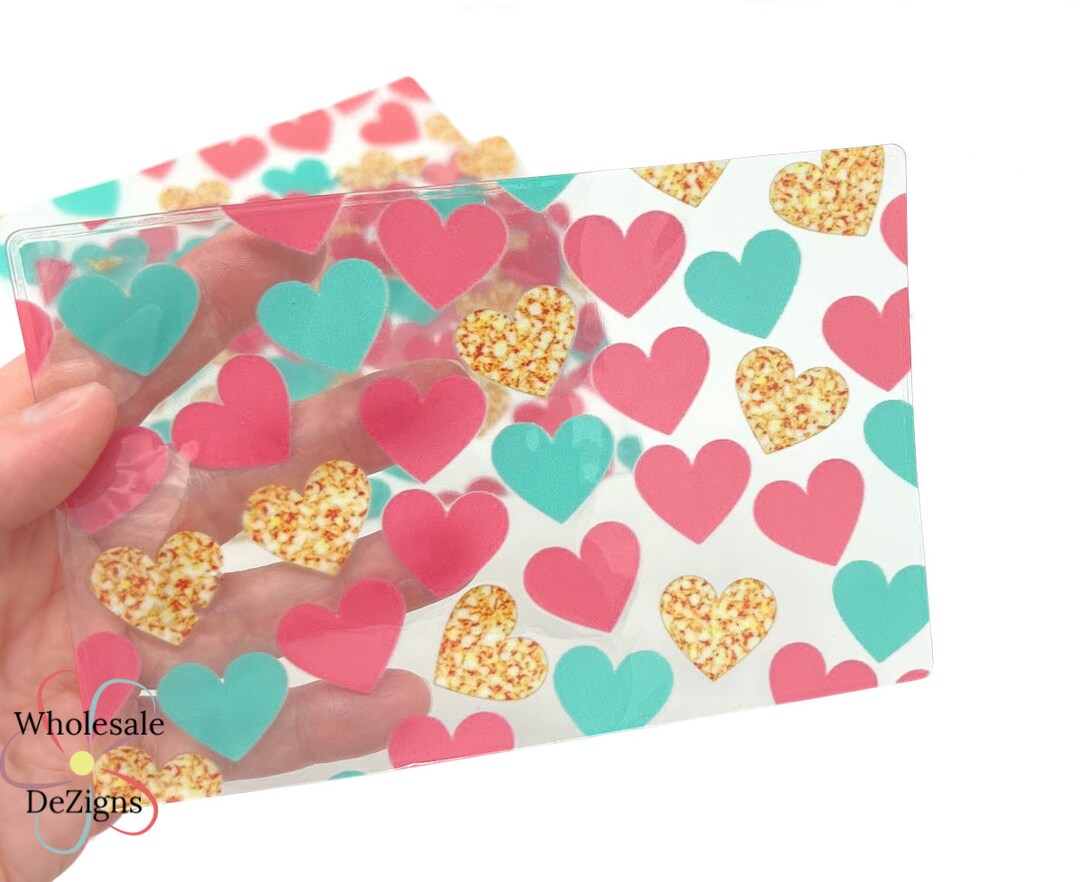 Heart SHAKER Packets for Bows | Empty Plastic Fillable Rectangle ...