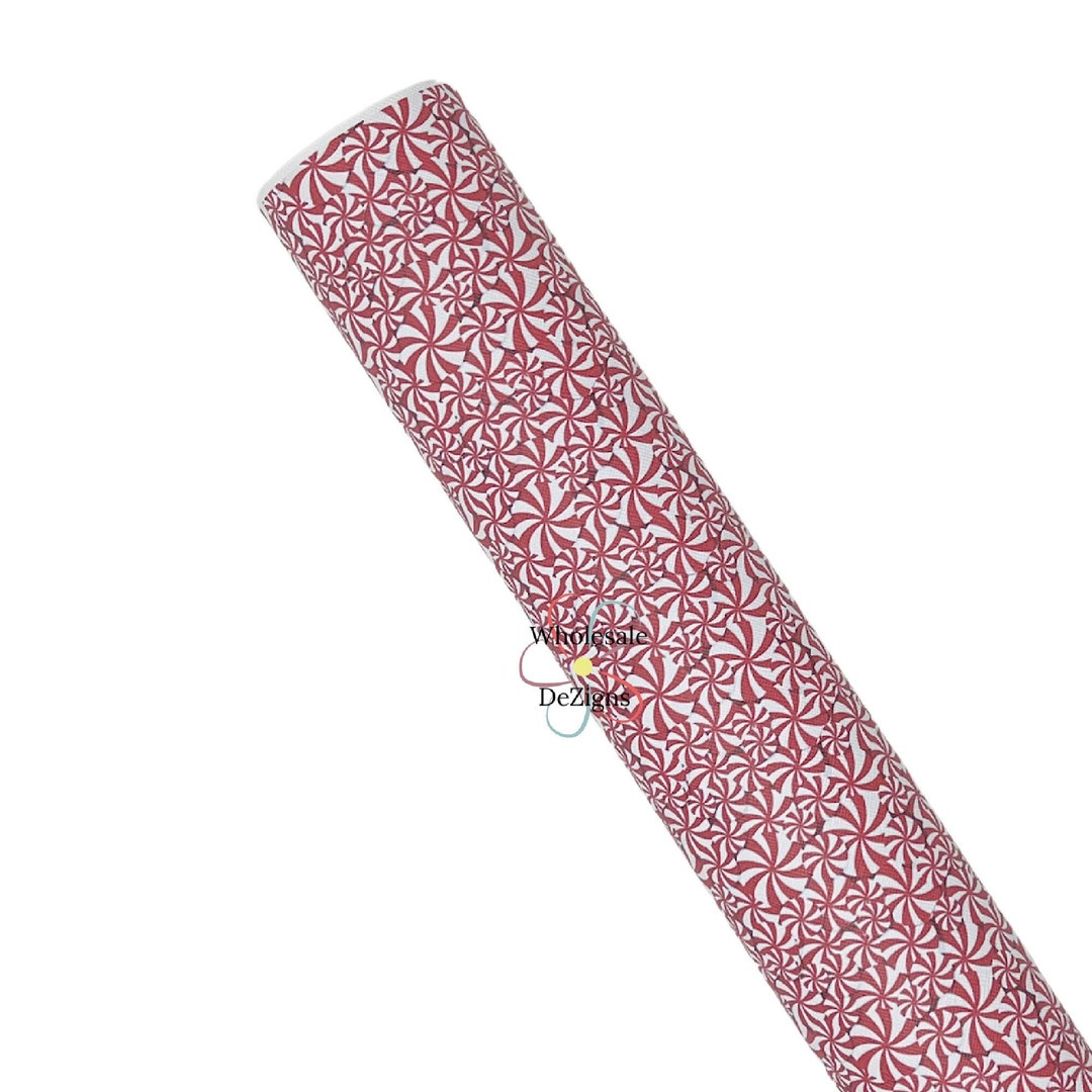 Peppermint Candy Faux Leather Sheet | Swirl Peppermints Christmas ...