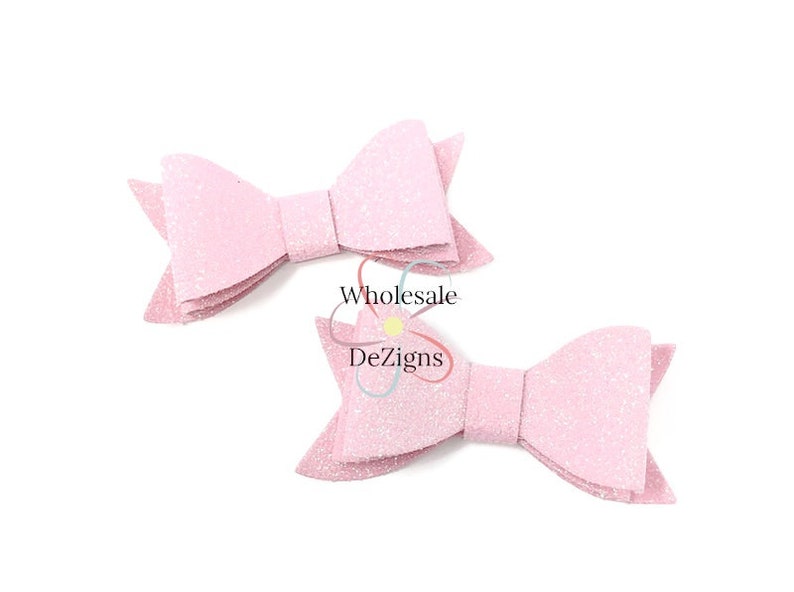 Glitter Bows Double Layer Loop 3 Shimmery Stacked Bows | Etsy