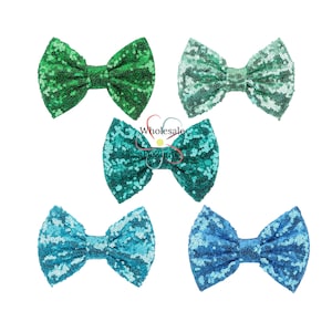 Sequin Bows 5 Inches Large Shimmery Bow DIY (**no Clip**) 5" Pink Gold ...