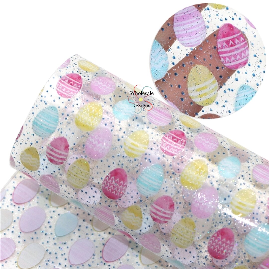 Spring Easter Eggs Clear Vinyl Craft Sheet, Easter Bunny and Eggs ...