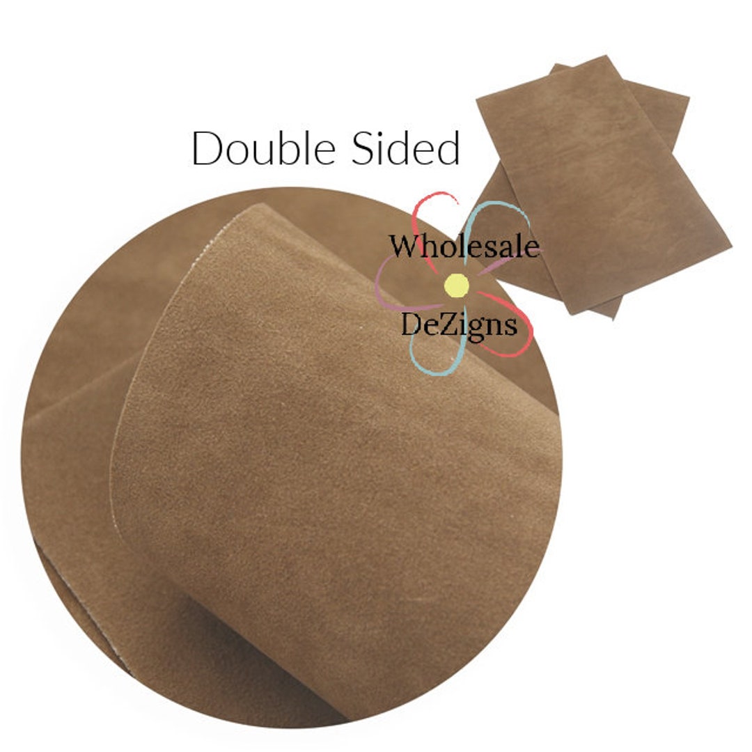 Light Brown Suede Double Sided Sheets, Tan Velveteen Leather Sheet ...