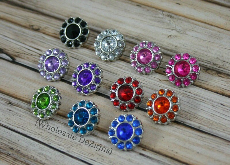 Rhinestone Buttons 18mm Acrylic with Shank Loop Hot Pink | Etsy