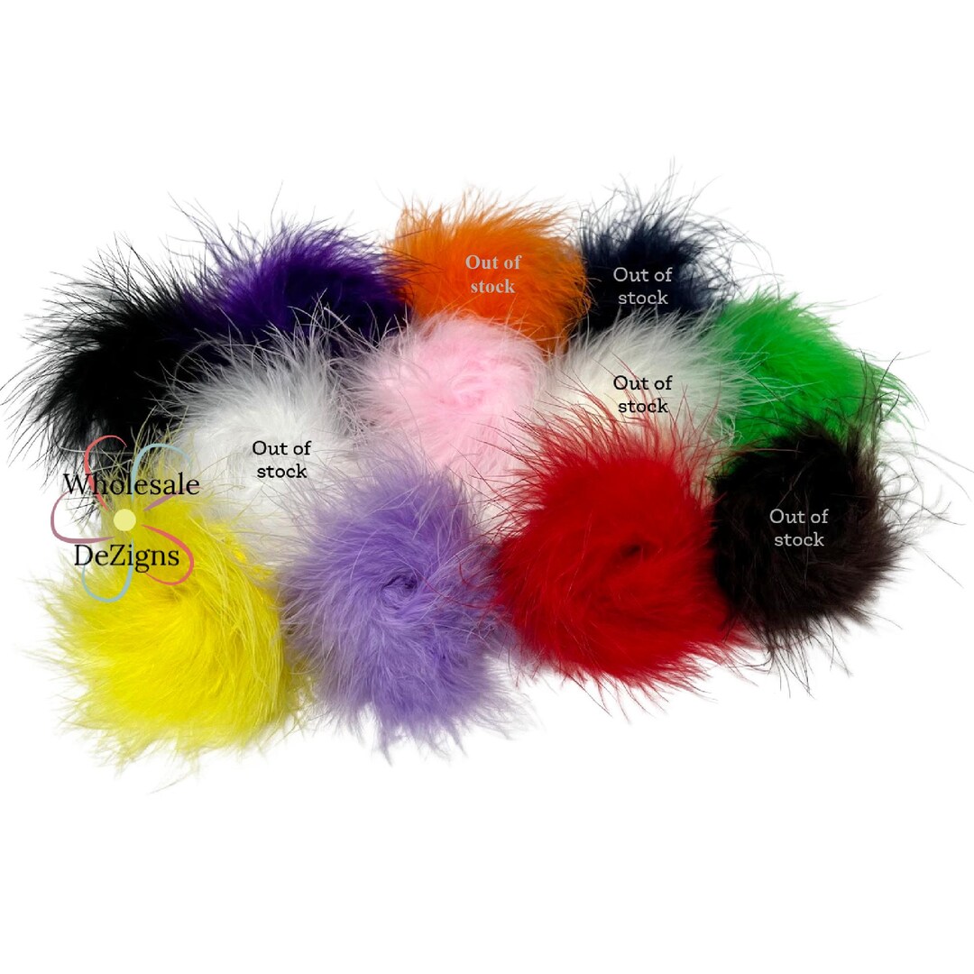 Marabou Puff Feathers Rings | Light Pink White Red Ivory Lavender ...