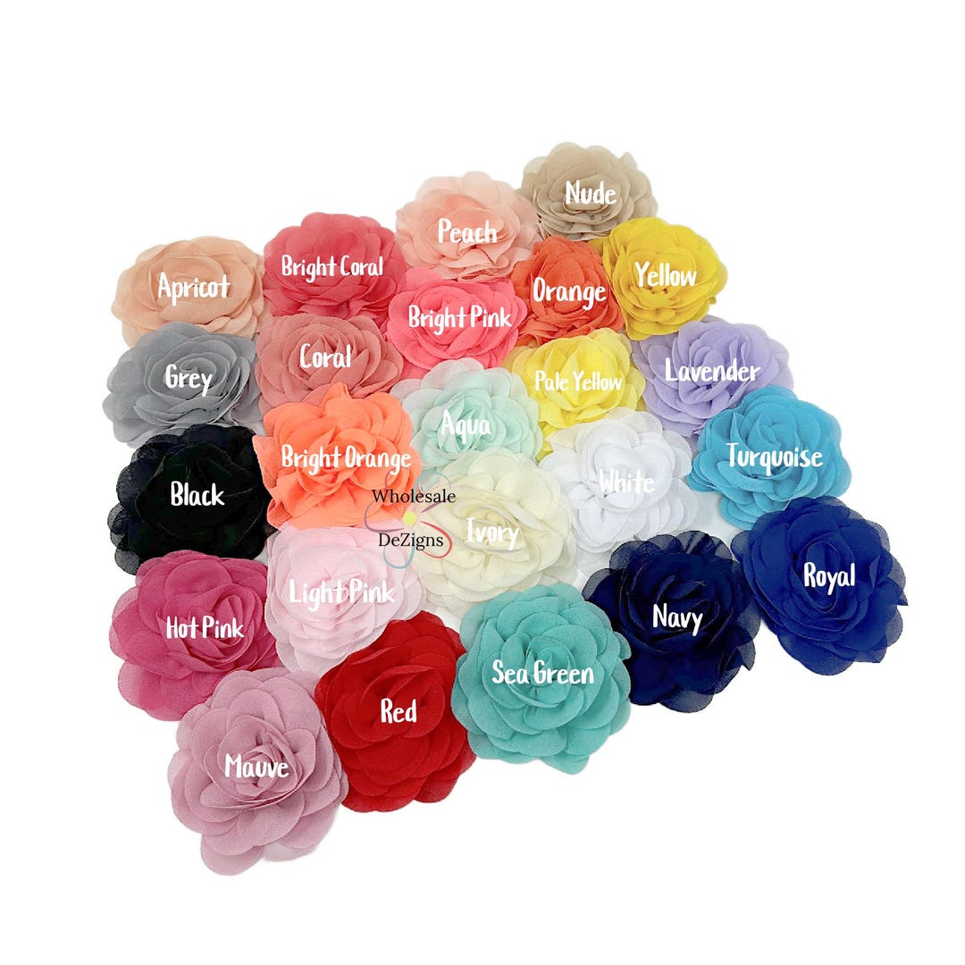 Chiffon Roses, Chiffon Rosettes, Flowers for Headband, Bouquet Roses ...