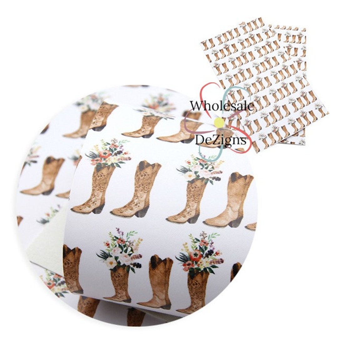 Cowgirl Faux Leather Sheet, Rodeo Leather, Cowboy Boots Smooth Leather ...