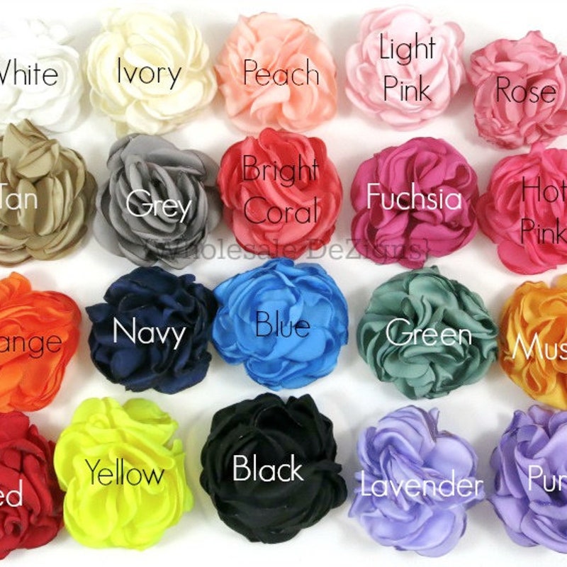 Satin Rosettes - Etsy