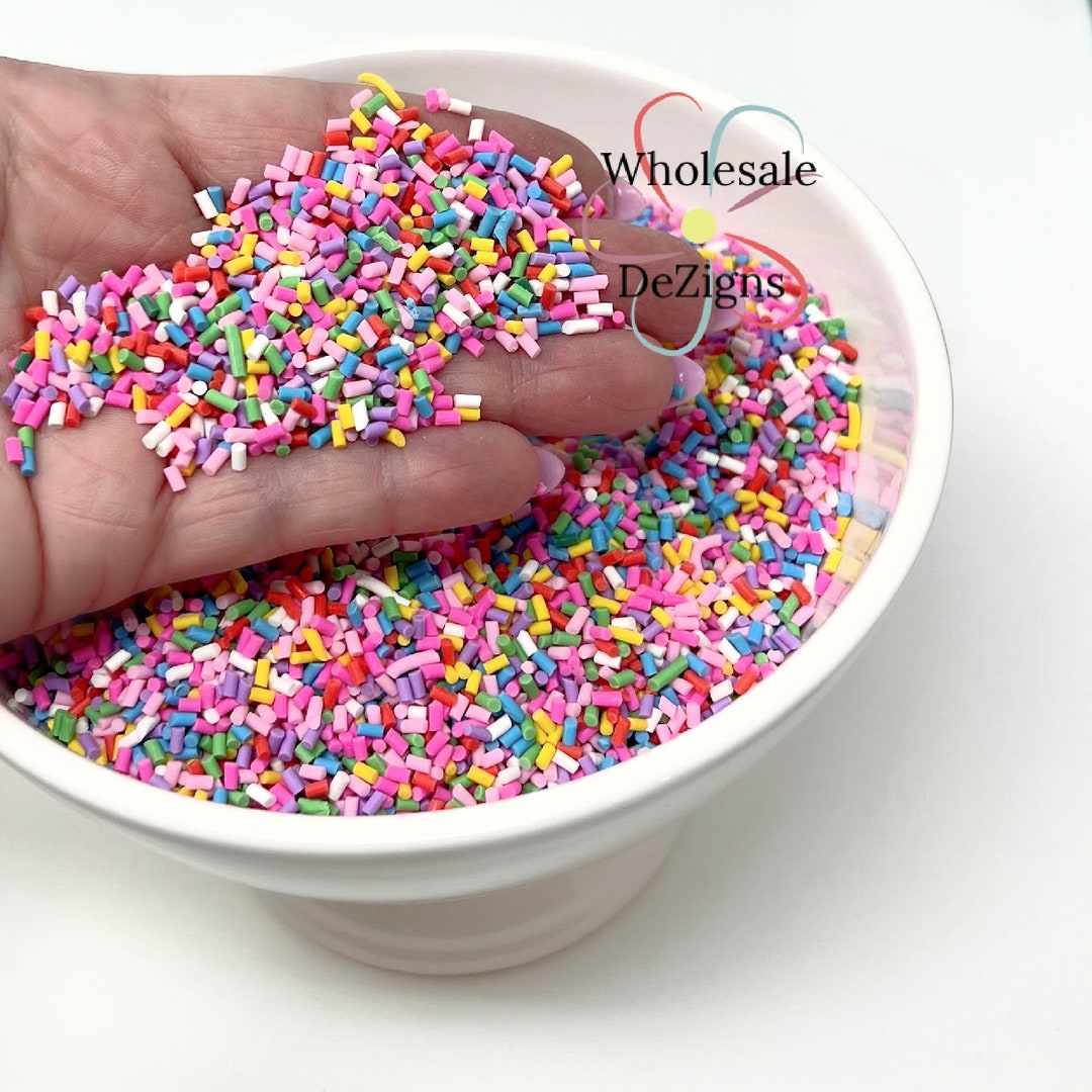 Rainbow SPRINKLES Clay Cupcake Cookie Desert Sprinkles | Not Edible ...