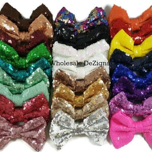 Sequin Bows 5 Inches Large Shimmery Bow DIY no Clip - Etsy