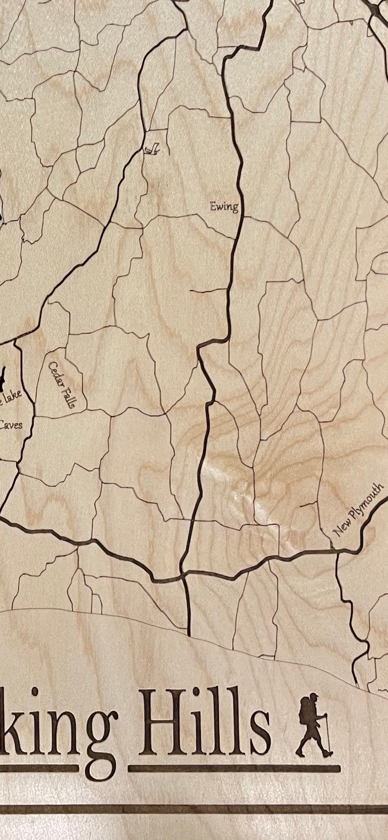 Exploring Hocking Hills Ohio Rustic Wall Art Map Gift - Etsy