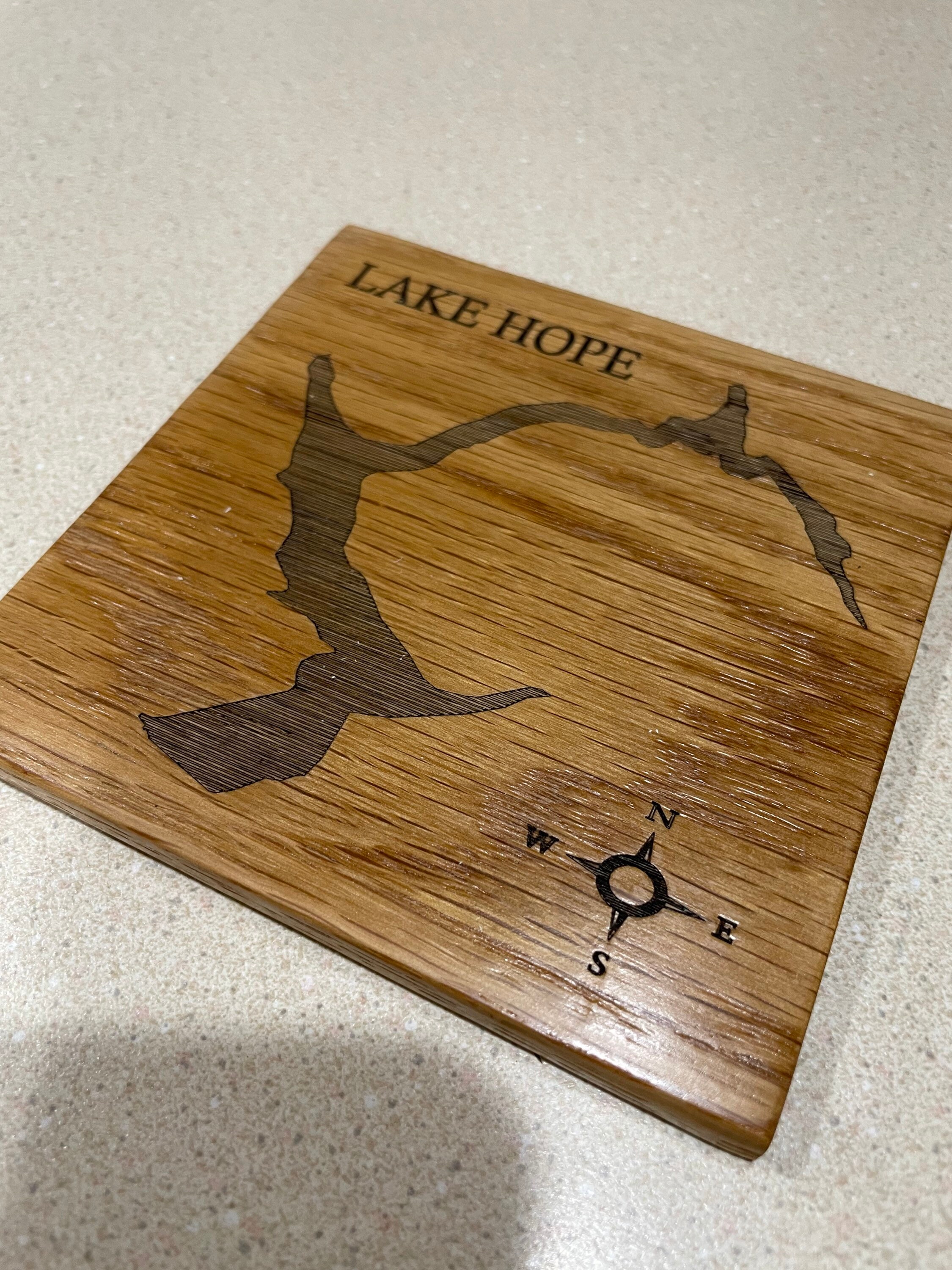 Laser Engraved Lake Map Coasters. Any Lake of Your Choice - Etsy