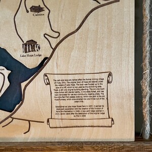 Laser Engraved Lake Map Lake Hope Wall Art - Etsy