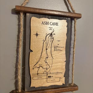 Ash Cave Trail Map Wood Wall Art – Hocking Hills Hiking Decor - Etsy