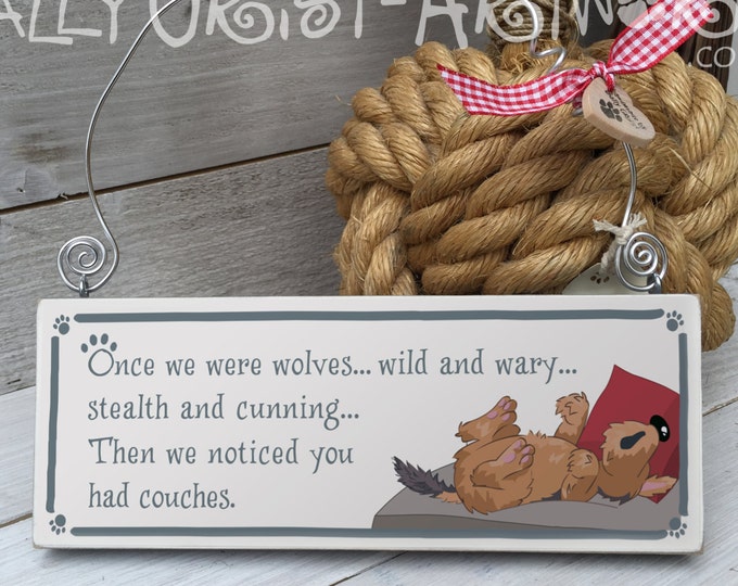 Once We Were Wolves.... Funny Handmade Sign for a Dog Lover - Etsy