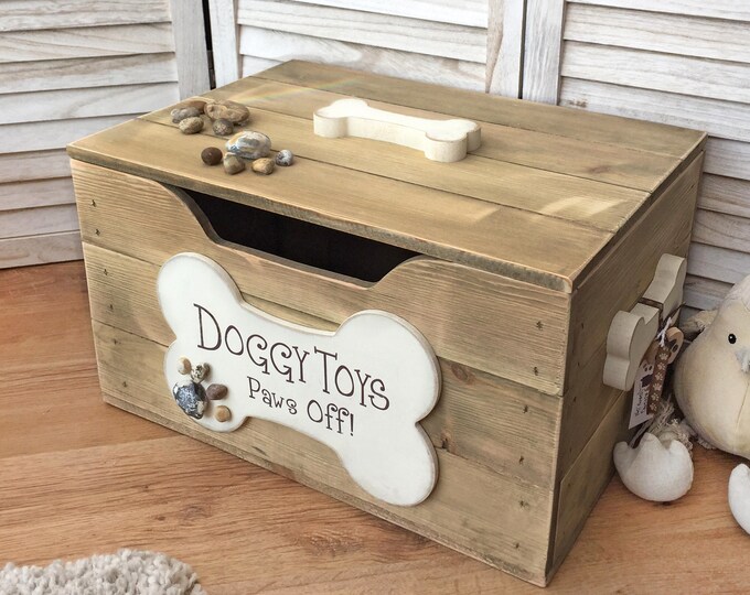 Wooden Doggy Toy Box Handmade, Unique and Totally GORGEOUS - Etsy