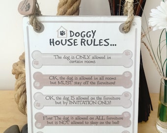 Funny Dog Rules Signs - Etsy