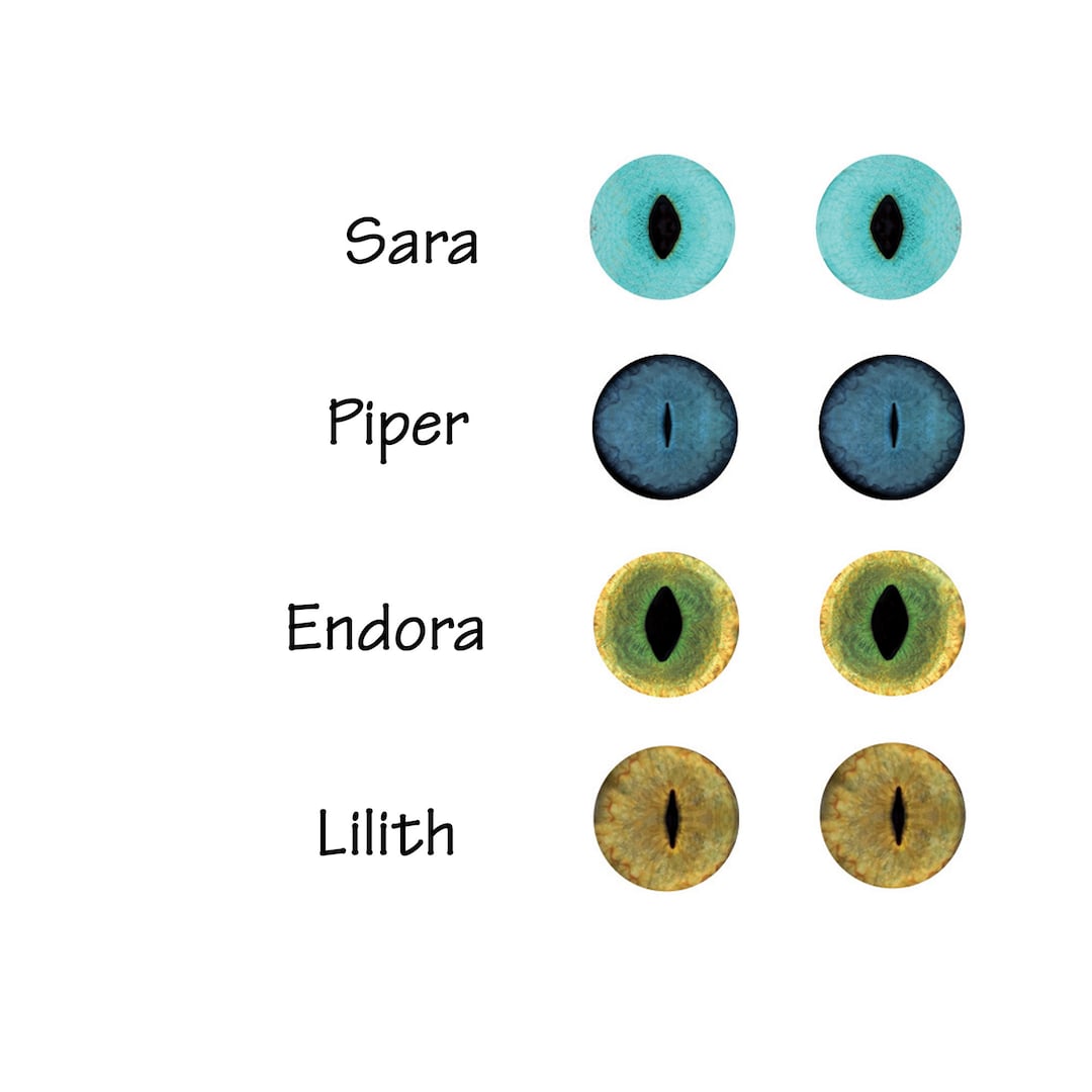 Glass Like Eyes - Doll Eyes - Slit Iris - Multiple Sizes to Choose From ...