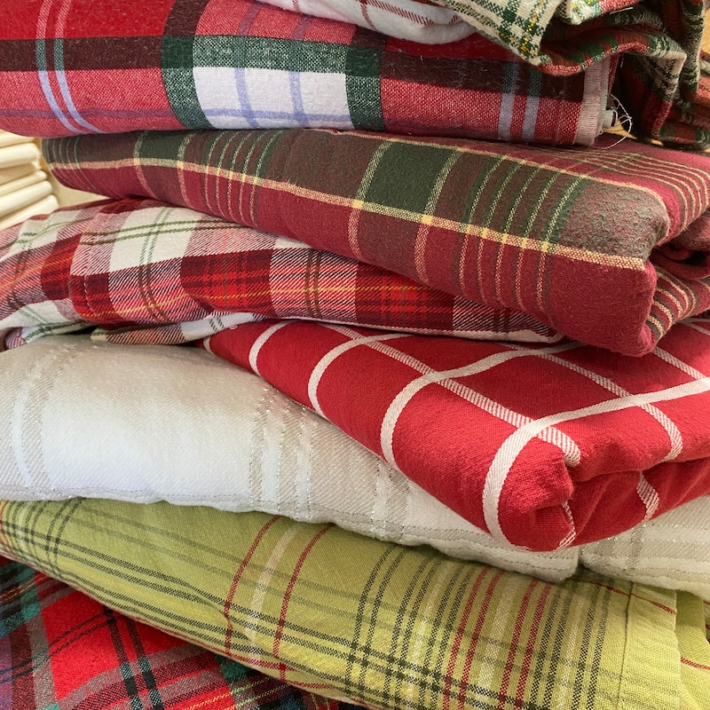 Vintage Red Plaid Napkins - Etsy