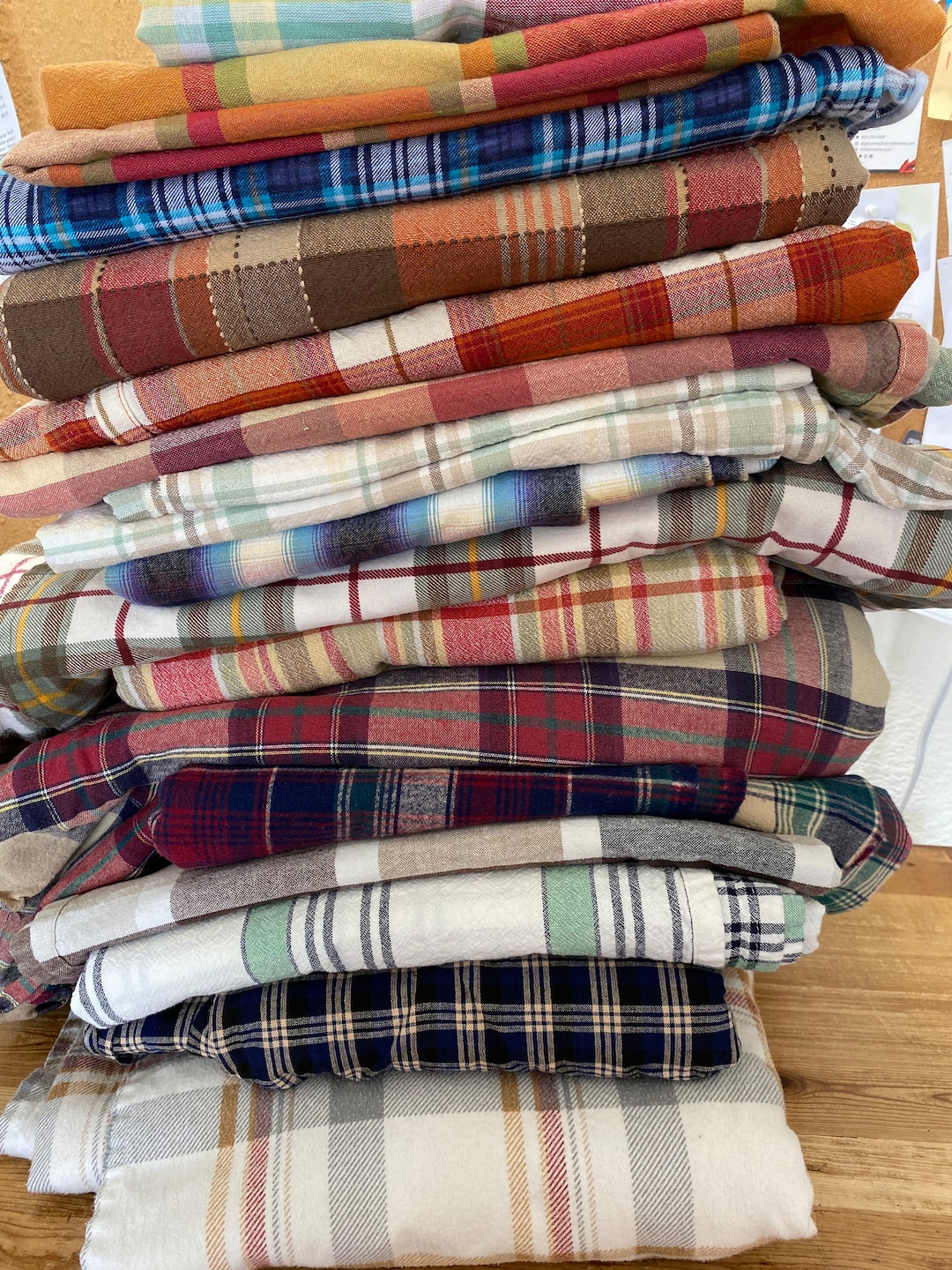 Fall Earth Tone Plaid Cloth Napkins, Set of 8, Great for Family ...