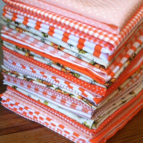 Orange Cloth Napkin Bundle Weddings Parties Everyday - Etsy