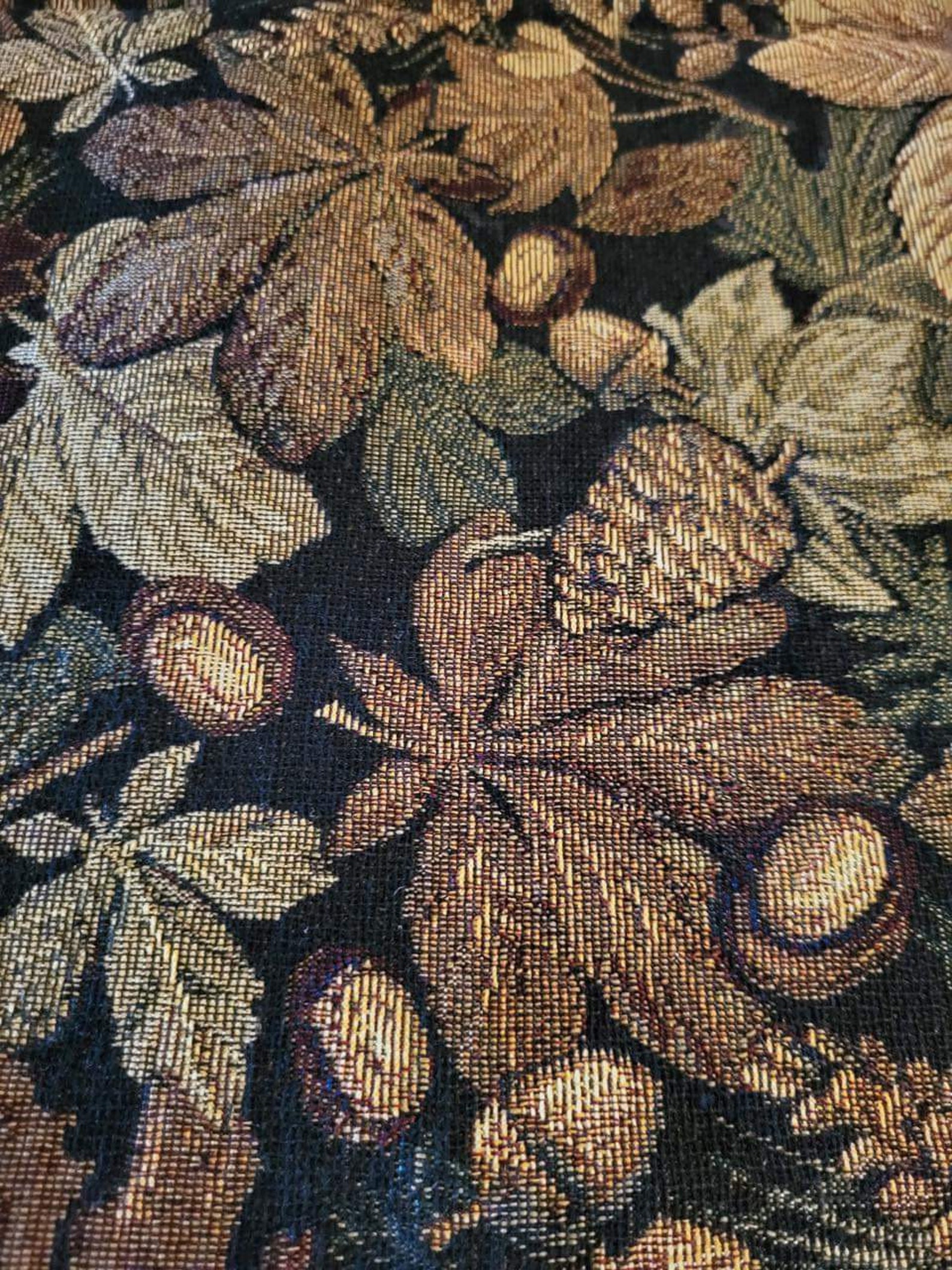 Tapestry Table Runner in Outdoor Fall Leaves, Rustic Cabin Theme ...