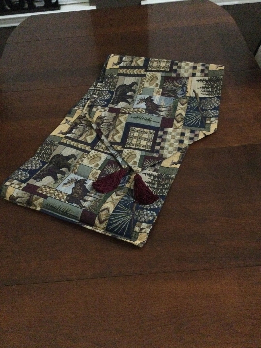 Bear, Moose Table Runner 97 X 15 1/2 Cabin Theme, Woodland, Deer ...