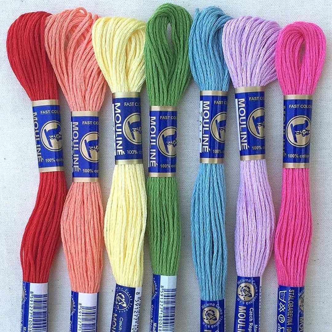 Embroidery Floss - "classic" Color Mix - 7 Skeins - Bohemian Cotton ...
