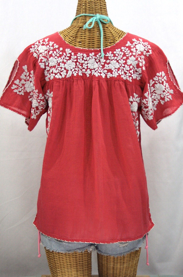 Embroidered Peasant Blouse Hand Embroidered With Split Sleeve: | Etsy