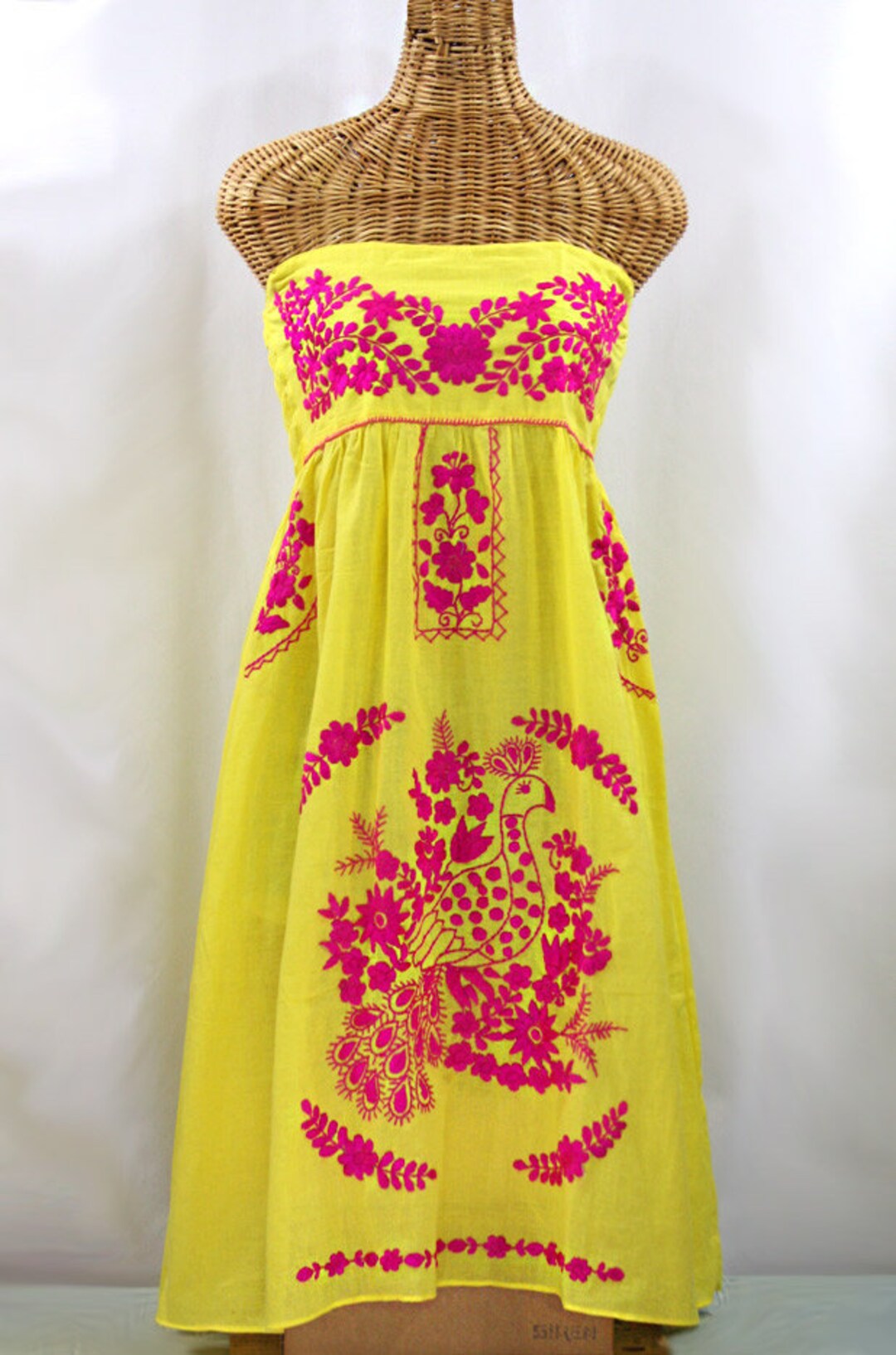 Embroidered Peasant Dress Hand Embroidered Sundress: "la Canaria ...