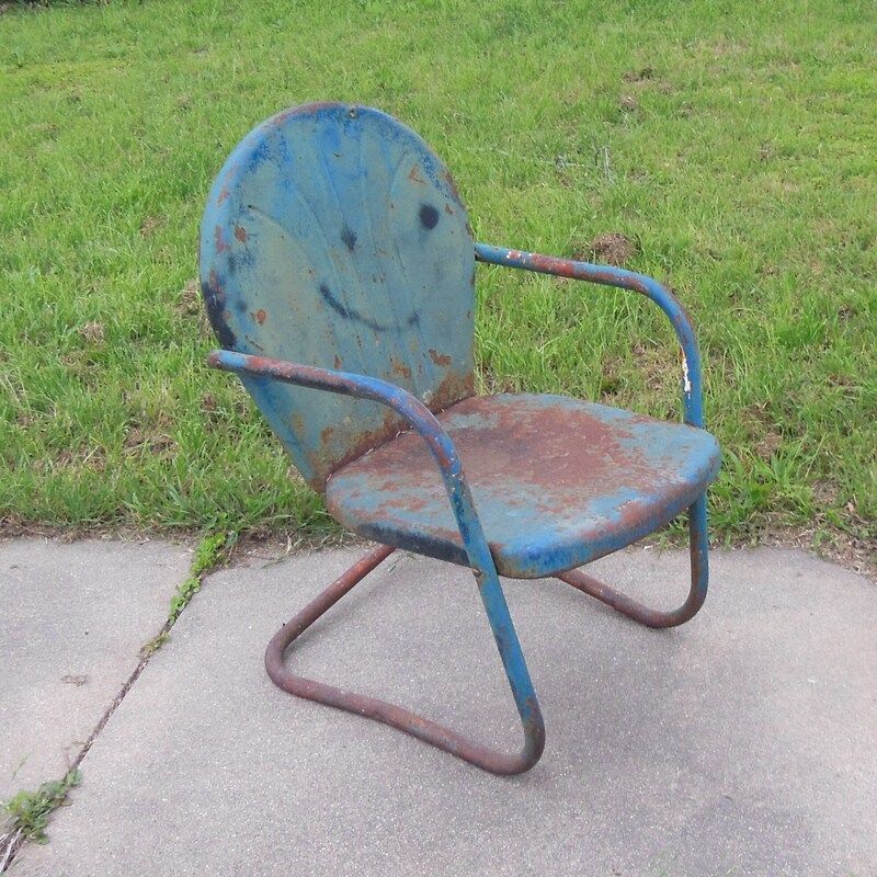 Vintage Metal Outdoor Chairs - Etsy