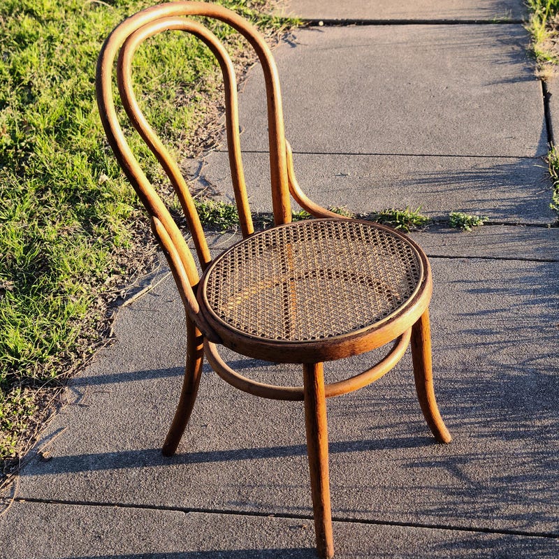 Oak and Cane Chairs - Etsy