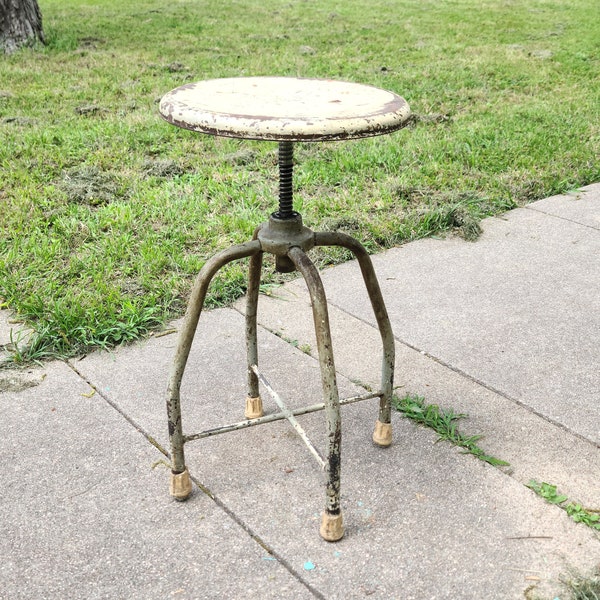 Vintage Metal Stool - Etsy