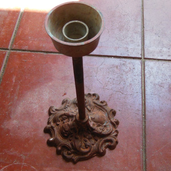 Cast Iron Candle Holder Antique - Etsy