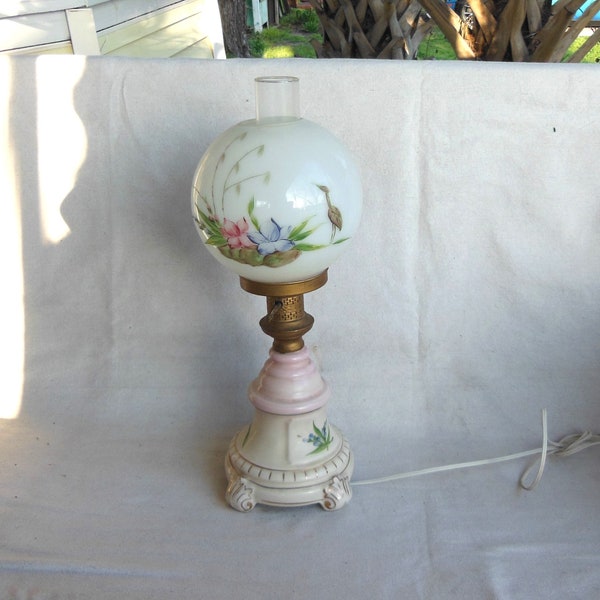 Antique Hand Painted Globe Light - Etsy