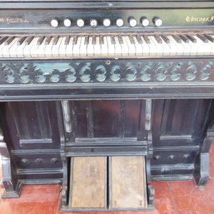 Antique 1800 Organ Wood Carved Victorian Era Eastlake Pattern Pump ...