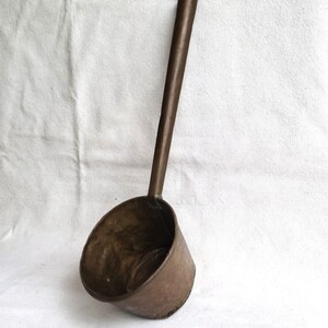 Antique Handmade Copper Ladle Dipper Scoop Hand Forged Copper Drinking ...